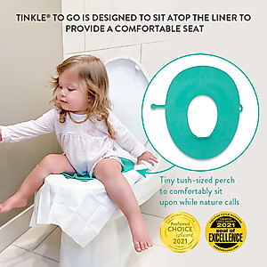 Prince Lionheart Tinkle to Go - Reusable Foldable Portable Potty Training Seat - Toilet Seat Perfect for Travel - Built-in Splash Guard, Perfect Potty Training Toilet Seat, Portable Potty for Toddlers