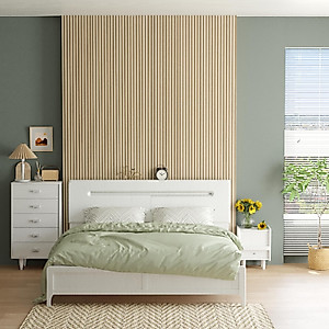 Oxdigi Wooden Slat Peel and Stick Wallpaper - Self-Adhesive Contact Paper with 3D Effect | Waterproof & Removable | PVC Contact Paper for Countertops & Cabinets | 11.8 in x 16.4 ft | Light Wood