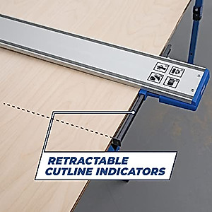 Kreg KMA4700-E Straight Edge Guide XL - 8 Ft - For Circular Saw - For Cross Cut & Rip Cut - Aluminum Guide Rails - Carpentry Tools & Accessories
