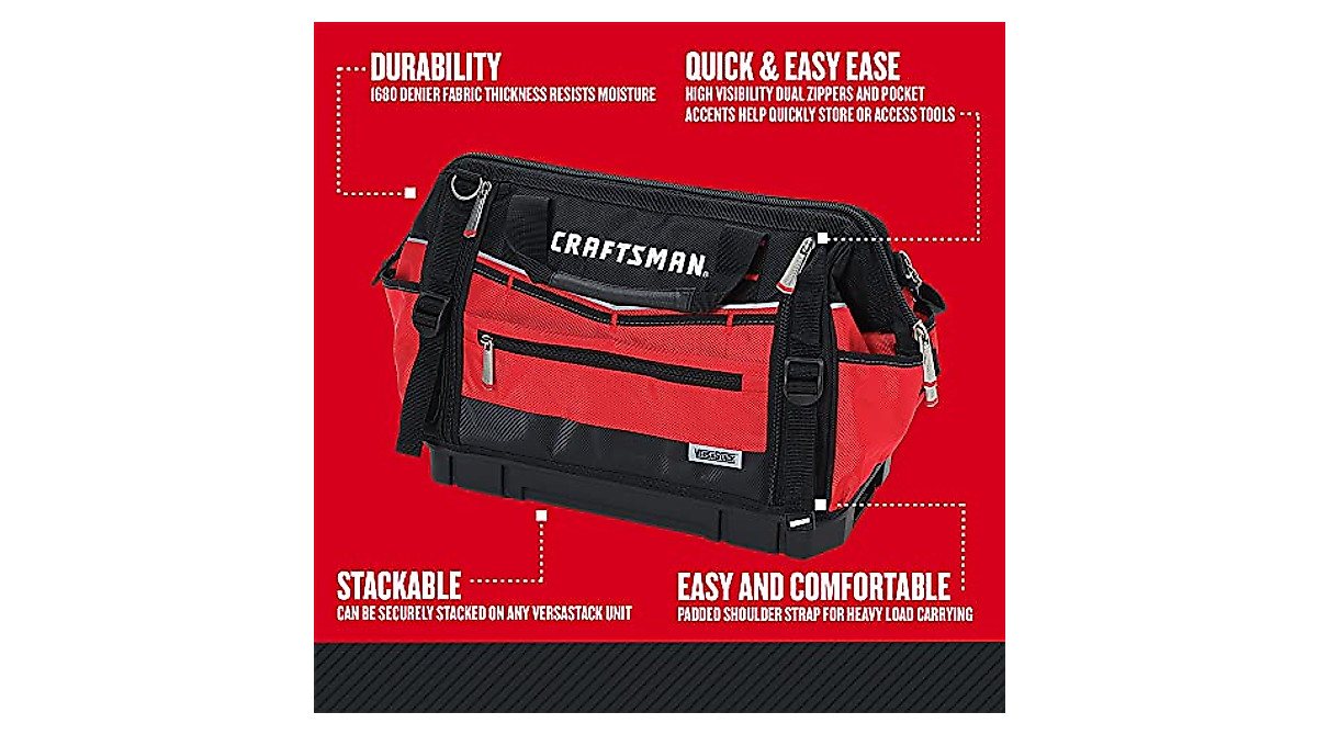 Craftsman VERSASTACK Tool Bag - Heavy Duty Organizer for Pros & DIY