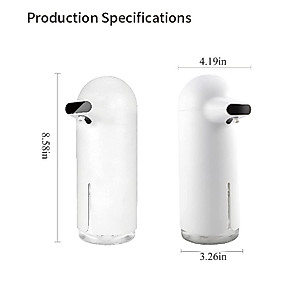 QZJLHH Touchless Soap Dispenser,350ml Automatic Countertop Foaming Soap Dispensers,Infrared Motion Sensor,Suitable for Bathroom Office (Color : Blue)