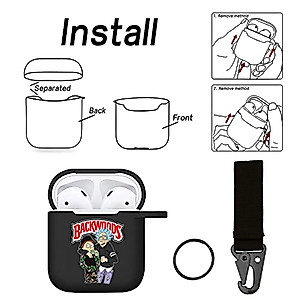 Backwoods Airpods Case Flexible Silicone Cover for Airpods 2&1shockproof Protective TPU Airpod Cases with Keychain Compatiable Wireless Charging