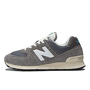 New Balance Men's 574-V2 Lace-up Sneaker, Grey/White, 12