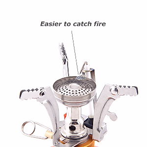 Ultralight Backpacking Stove Portable Camping Stove with Piezo Ignition Perfect for Camping, Hiking and Backpacking Trips