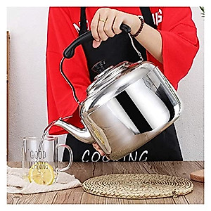 XENITE Classic Kettle Whistling Kettle for Gas Hob Stainless Steel Whistle Teapot, Ergonomic Handle, 4-8L Large Capacity Household Teapot for Kettle Kitchen Induction Hob Kettle Teapots