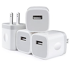iPhone Charging Block, Charger Cube 4Pack/5W One-USB Charger Block Adapter Brick Box in Wall Plug Cube Head Outlet for iPhone 11 X SE,Samsung Glaxy A53 A13 A01 A12 A54 A20 S22 S21 S20 A71 Moto, LG