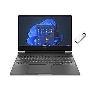 HP Victus 15.6" Full HD 144Hz Gaming Laptop | AMD Ryzen 5 7535HS | NVIDIA GeForce RTX 2050 | 32GB RAM DDR5| 2TB PCIe SSD | Backlit | Windows 11 Home | Bundle with 64GB USB Flash Drive, Mica Silver