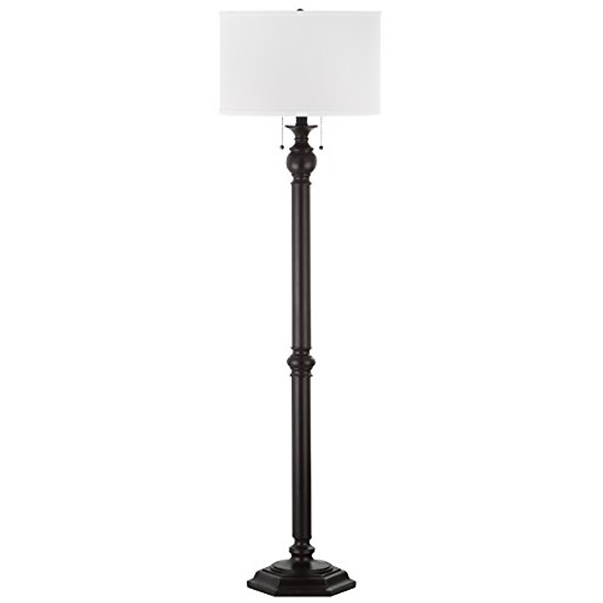 SAFAVIEH Lighting Collection Jessie Rustic Farmhouse Pull Chain Oil-Rubbed Bronze 59-inch Living Room Bedroom Home Office Standing Floor Lamp (LED Bulb Included)