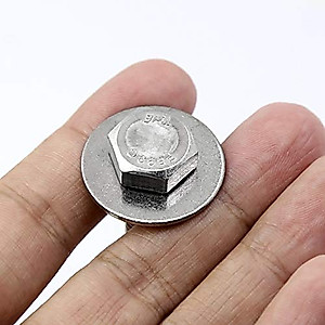 (8 Sets) 1/4-20x2-1/4" Stainless Steel Hex Head Screws Bolts Nuts Flat Washers & Lock Washers Kits, 18-8 (304) S/S,Full Thread,Machine Thread,Flat Washers Diameter 0.748"