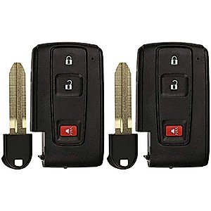 KeylessOption Keyless Entry Remote Smart Car Key Fob for Toyota Prius 2004-2009 FCC ID: MOZB31EG (DIY Step-by-Step Programming Instruction Included) Pack of 2