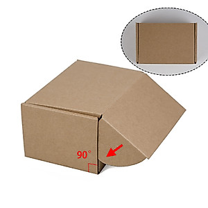 Sodissa 6x4x3 Inches Shipping Boxes Pack of 25, Brown Corrugated Cardboard Boxes for Small Bussiness