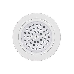 Westbrass CO2195-50 Combo Pack 3-1/2" Wing Nut Twist Style Large Kitchen Sink Basket Strainer and Extra-Deep Collar Kitchen Sink Waste Disposal Flange with Stopper, Powder Coat White