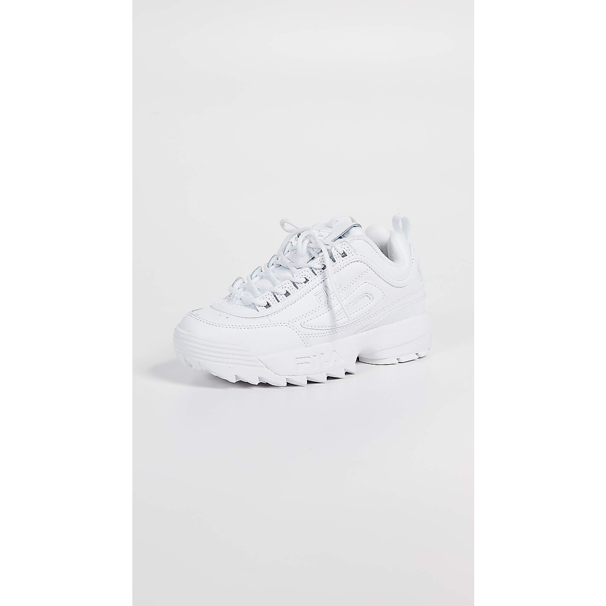 Fila Women's Disruptor Ii Premium Comfortable Sneakers, White/White/White, 6.5