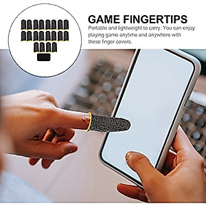 Gaming Finger Sleeve Grip Gloves Thumb Protector Game Sweat- Resistant Finger Mobile Phone s Finger Covers High Sensitivity Screen Finger Sleeves Thumb Protector Game Finger Sleeve