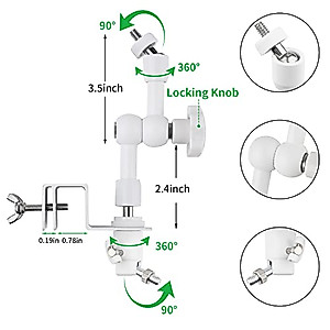 ALERTCAM 2-in-1 Weatherproof Gutter Mount for Arlo Solar Panel and Arlo Pro/Arlo Pro 2/Arlo Pro 3/Arlo Pro 4/Arlo Ulra Security Camera, Perfect Angle to Get Adequate Sunlight - White