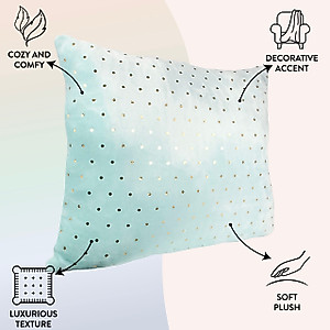 Urban Lifestyle Gold Foil Jumbo Pillow, Mint