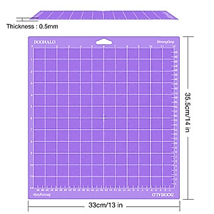 DOOHALO Cutting Mat for Silhouette Cameo 4 Cutting Machine Varietygrip Cutting Mat 12 X 12 inch 3 Pack Replacement Adhesive Mats for Silhouette Cut