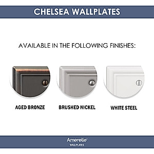 Amerelle 149TTDB Chelsea Wallplate, 2 Toggle, Aged Bronze