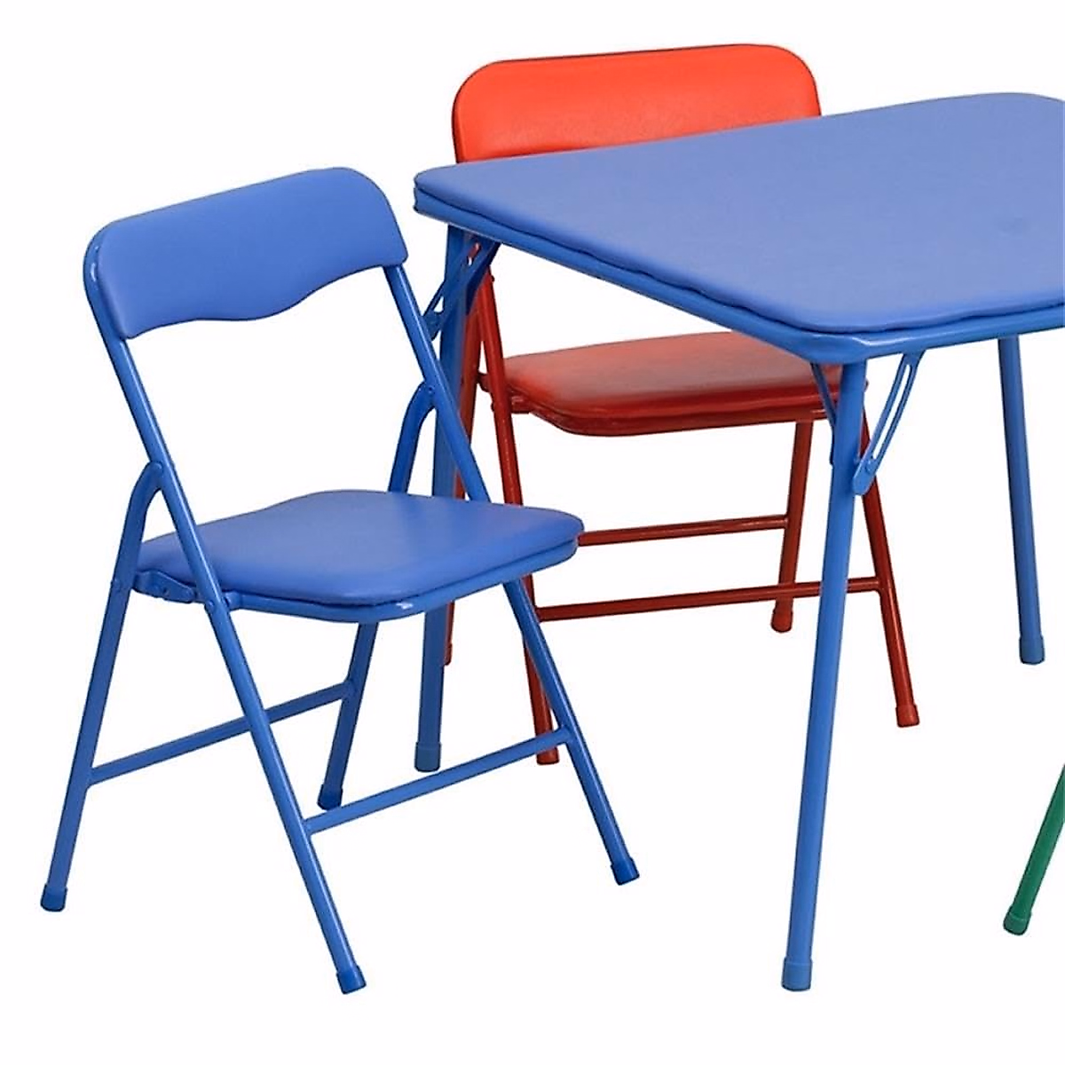 Flash Furniture Kids Colorful 5 Piece Folding Table and Chair Set