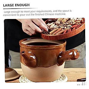 FUOYLOO Coffee Kettle Stovetop Japanese Frying Pot Korean Pots for Cooking Hot Pot Pot Turkish Coffee Pot Chinese Herbal Casserole Traditional Chinese Medicine Cooker Pottery Clay Stew Pot