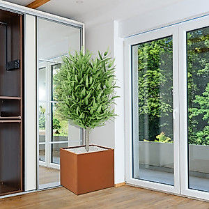 GZGNEEVL Corten Steel Planter Box Metal Square Planters Steel Large Planter Outdoor Tall Plant Durable Antique Detached for Commercial Residential Patio Deck and Backyard 26 Inch