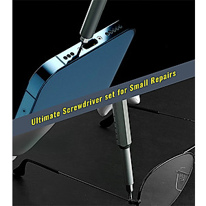 NECAMOCU Precision Screwdriver Set with Toughest S2 Bits, Durable 46 in 1 Mini Magnetic Repair Tool Kit for Electronics, Small Screwdriver Set for Computer, Phone, Laptop, Watch, Eyeglasses, Jewelry