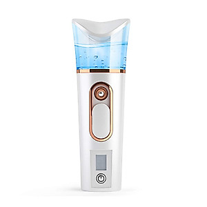 FATUXZ Handy Nano Mist Sprayer with Skin Analyzer Moisture Tester, Portable Facial Atomization Eyelash Extensions Steamer Mister,Mini Cool with Large Capacity,Face Moisturizing,Hydration Refreshing