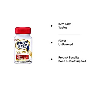 Move Free Type II Collagen, Boron & HA Ultra Triple Action Tablets, Move Free (75 Count In A Bottle) 1 ea