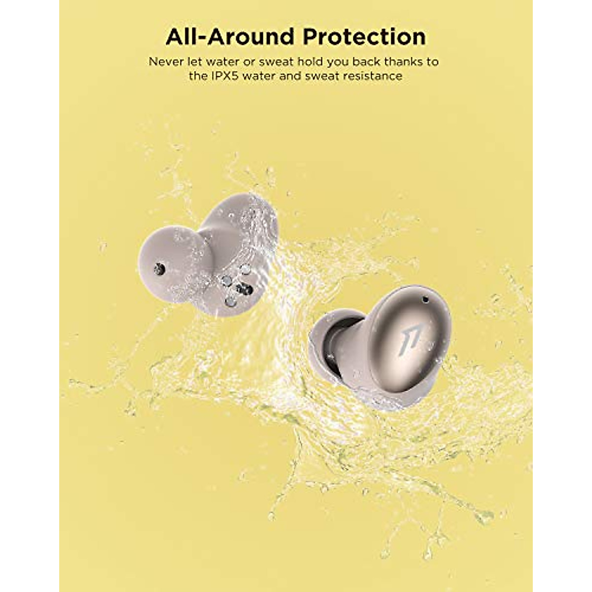 1MORE Colorbuds Wireless Earbuds Bluetooth 5.0 Headphone with Fast Charging, 22H，USB C, IPX5 Waterproof Stereo in-Ear Earphones CVC8.0 Build-in Dual Mic ENC Auto Play/Pause for Work Home Office Sport