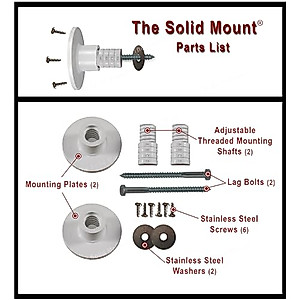 Grab Bar Mounting Kit for Fiberglass Showers -The “Original” Solid Mount- The Only Engineered, Designed, and Tested Grab Bar Mounting Bracket for Fiberglass Showers Made in USA *Grab Bar Not Included*