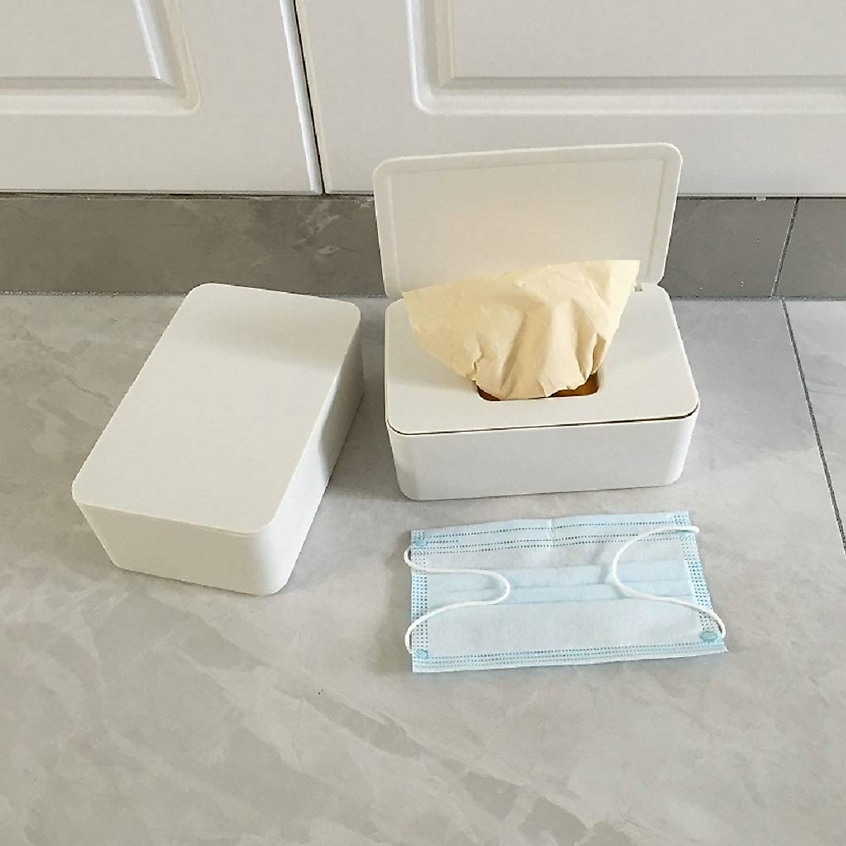 Baby Wipes Container Baby Wipe Holder Keeps Wipes Fresh Tissue Storage Box Diaper Wipes Dispenser with Lid