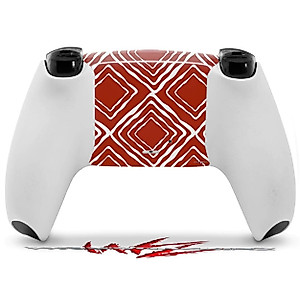 WraptorSkinz Skin Wrap compatible with Sony PS5 DualSense Controller Wavey Red Dark (CONTROLLER NOT INCLUDED)
