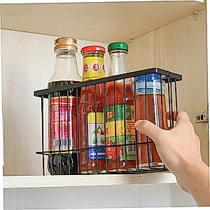 CORHAD Kitchen Storage Rack Counter Basket Shower Scrubby Door Plate Bathroom Organizer Faucet Adhesive Lids Kitchen Storage Shelf Rack Pickle Crock Stackable Hooks Wall Cabinet Black