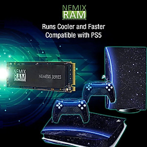 NEMIX RAM Nemesis Series 4TB M.2 2280 Gen4 NVMe SSD for PlayStation 5 & PC Gaming Machines Fastest Write Speeds up to 7415mbps Supports PCIe 4 (PCIe3 Backward Compatible)
