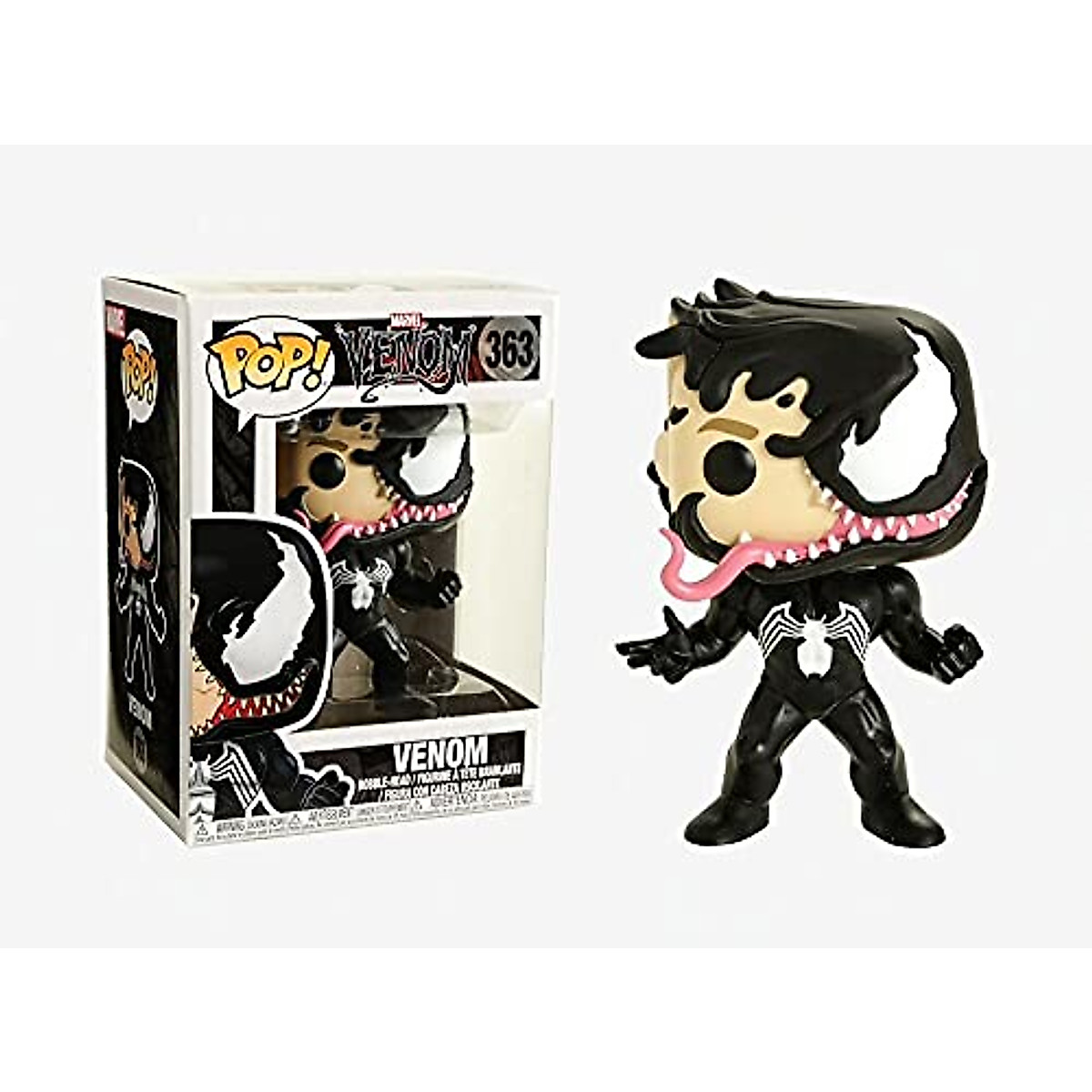 POP Marvel: Venom - Venomized Eddie Brock Funko Pop! Vinyl Figure (Bundled with Compatible Pop Box Protector Case), Multicolor, 3.75 inches