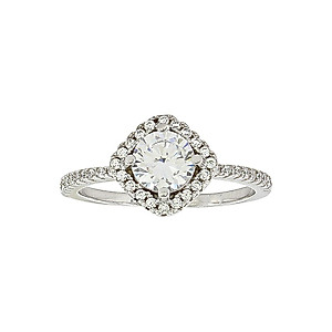 Montana Silversmiths Women's Squarely Perfect Haloed Ring Silver 7