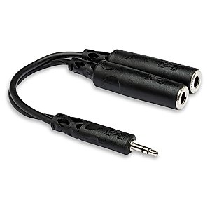 Hosa YMP-233 3.5 mm TRS to Dual 1/4" TRSF Y Cable