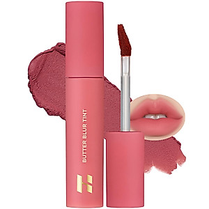 HOLIKA HOLIKA Butter Blur Lip Tint (09 VINE) - Korean Matte Lip Tint, Lightweight High-Pigmented Lips, Velvety Silky Smooth K-Beauty Lip Makeup, Long Wearing Formula