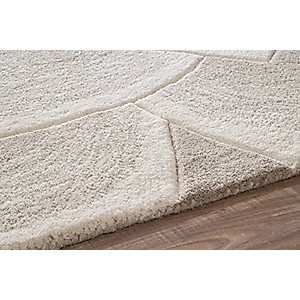 nuLOOM GOL Hand Tufted Wool Area Rug, 5' x 8', Ivory