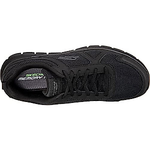 Skechers Men's Track Scloric Oxford, Black, 14 Wide