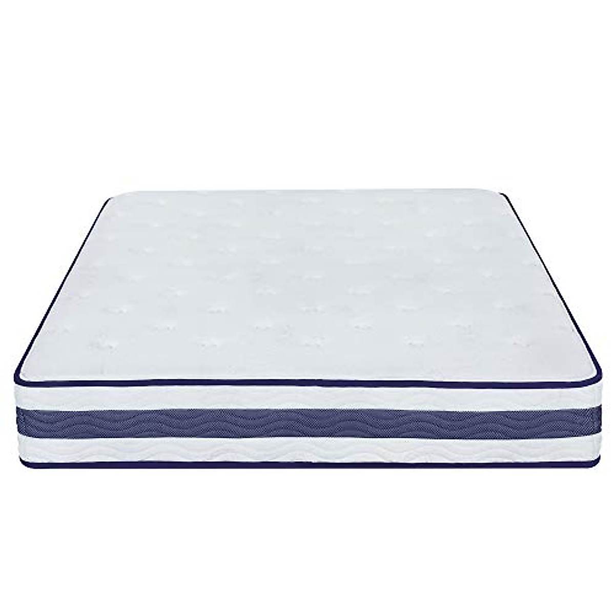 PrimaSleep 11 inch Tight Top Spring Mattress,Gel Foam,BluePiping (King)