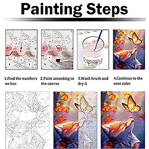 Aestalrcus Paint by Number for Adults, Tree Painting by Numbers for Adults, Acrylic Adults Paint by Numbers Kits on Canvas for Home Wall Decoration and Gifts 16x20inch
