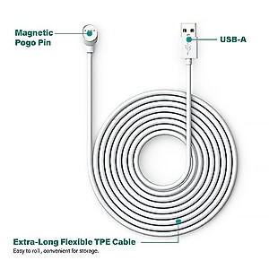 TUSITA 20ft Power Cord Compatible Google Nest Cam Outdoor or Indoor Camera - White, 6M
