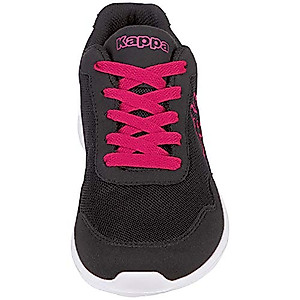 Kappa Unisex Low-Top Sneakers, Black Black Pink 1122, 5 US Men