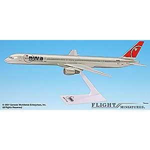 Flight Miniatures Airplane Model Northwest Airlines NWA 2003 Boeing 757-300 1:200 Scale In Flight Display Stand No Landing Gear