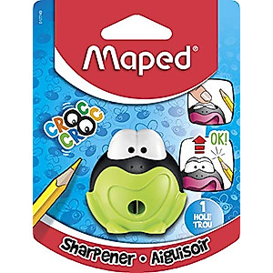 Maped Croc Croc Signal 1 Hole Pencil Sharpener, Assorted Colors (017749)