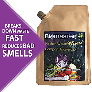 Kitchen Waste Wizard Compost Accelerator, 50g Spout Pack, (100% Natural Concentrate)
