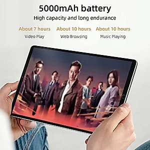 Docooler 10.1‘’ Business Touch Tablet, 4K HD Full Scree Tablet Bulit-in MTK6735 Processor, Android 7, 1200x800 Resolution＆5000mAh Large Battery, Dual Channel Stereo＆Camera（Color Optional）