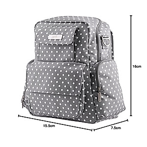JuJuBe Be Nurtured Large Breast Pump Backpack, Classic Collection - Dot Dot Dot