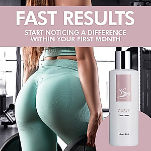 IsoSensuals CURVE Butt Enhancement Cream - for Women and Men, Natural Growth and Plumping Enhancer, Faster, Thicker, Bigger Results, 2 Month Supply